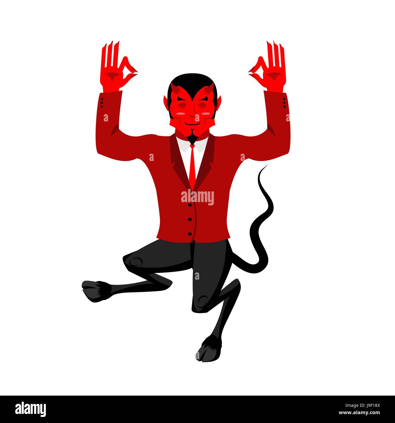 Cartoon red devil satan lucifer Cut Out Stock Images & Pictures - Alamy