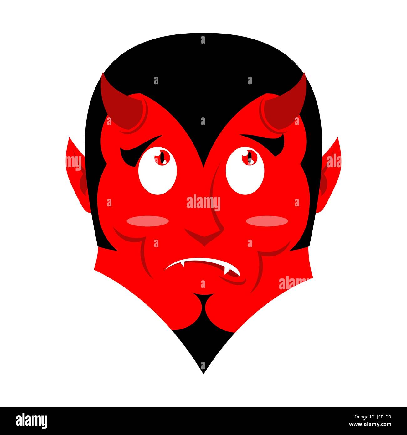 Satan Surprised. Discouragement demon. Devil in confusion. Pitifully ...