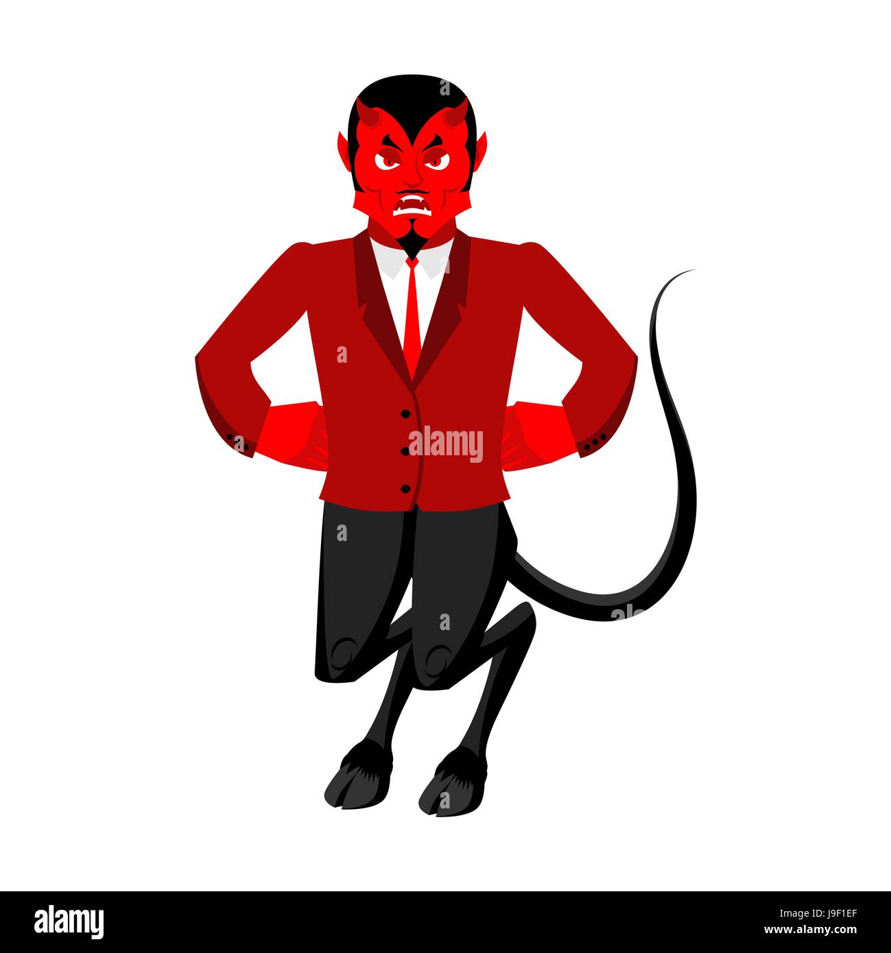 Evil Devil. Angered by Satan. Red Demon furious. Angry Lucifer. prince ...