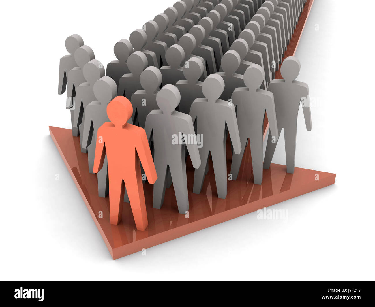 Team leader. Company boss. Teamwork. Concept 3D illustration Stock ...