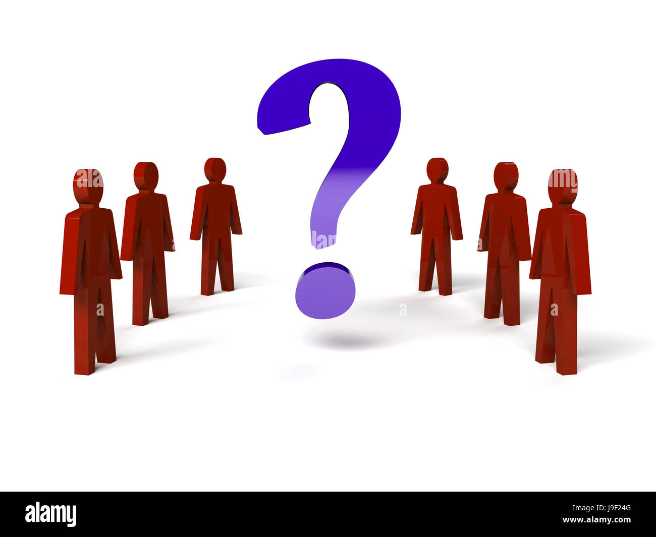 Group people question mark 3d hi-res stock photography and images - Alamy