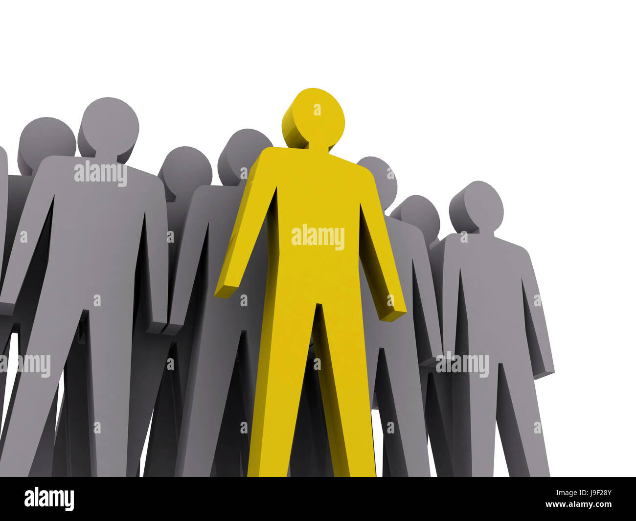 Team leader. Company boss. Teamwork. Concept 3D illustration Stock ...