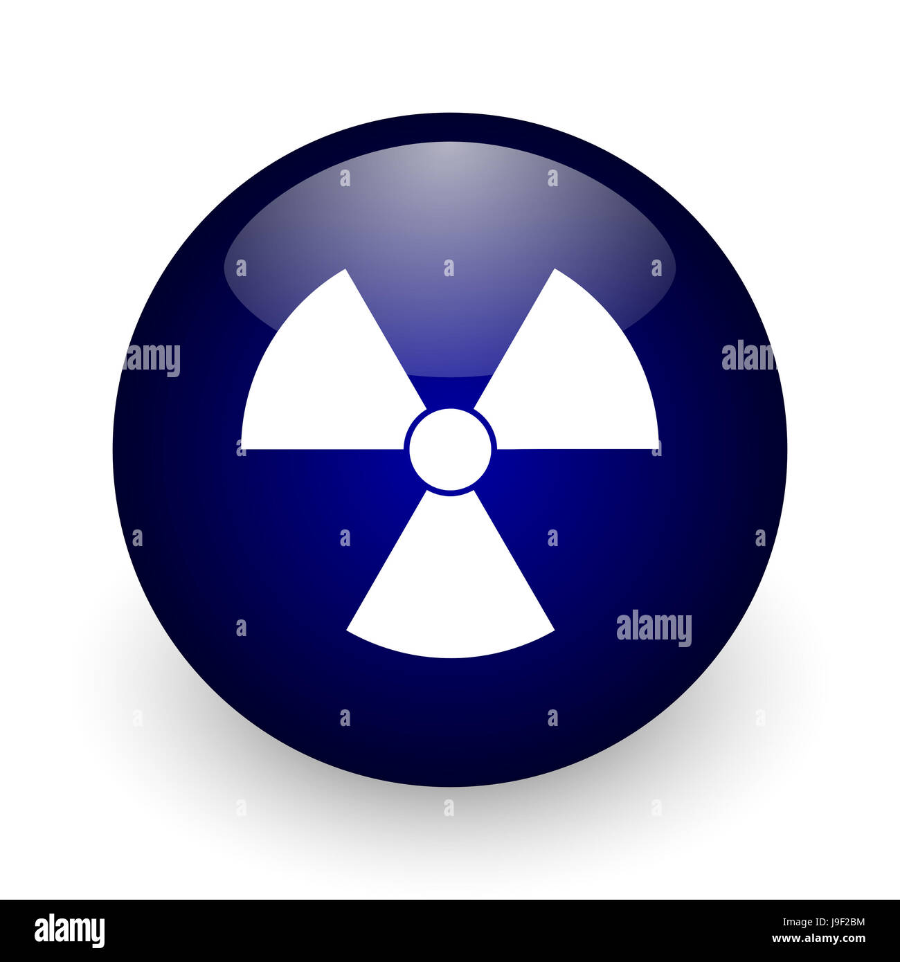 Blue Radioactive Symbol