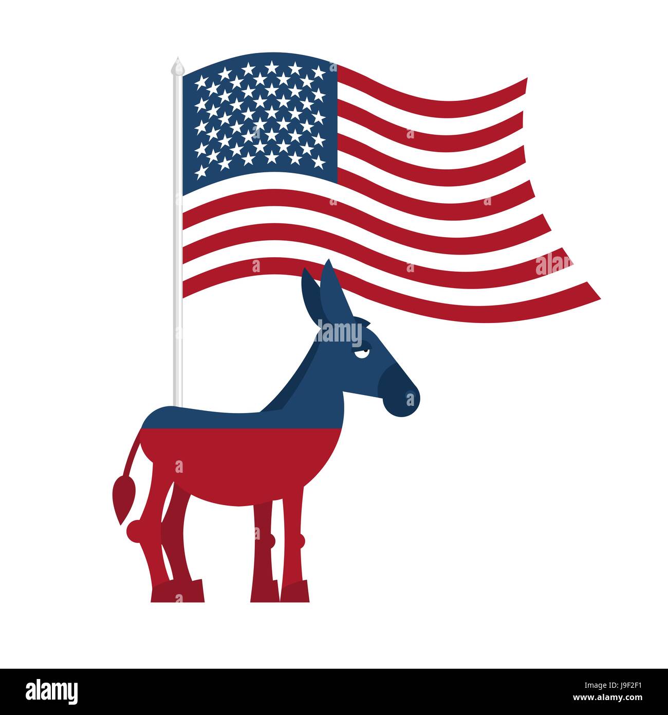 Donkey Democrat. Symbol of political party in America. Political ...