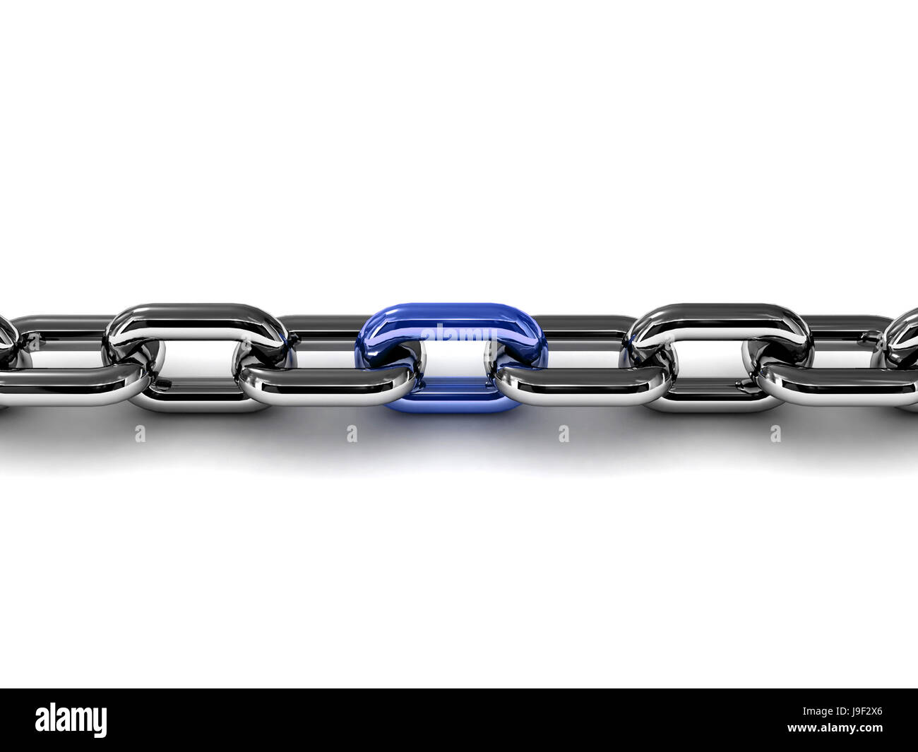 Blue link. Over white background. Concept 3D illustration Stock Photo ...