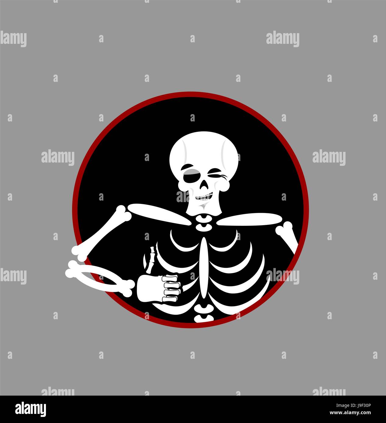 Person holding human skull Stock Vector Images - Alamy