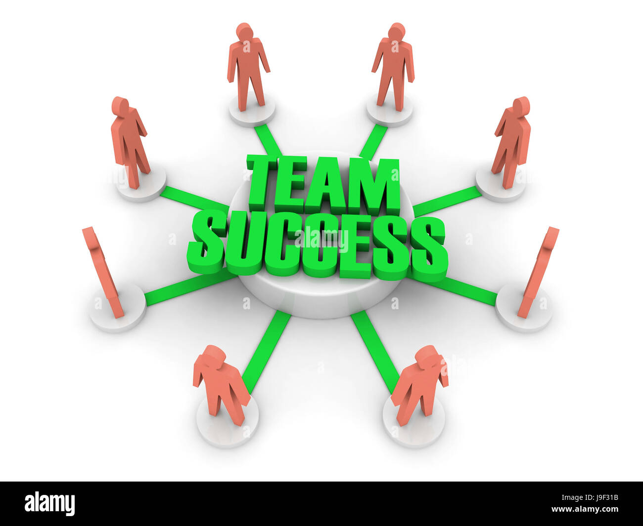 Team success. Concept 3D illustration Stock Photo - Alamy