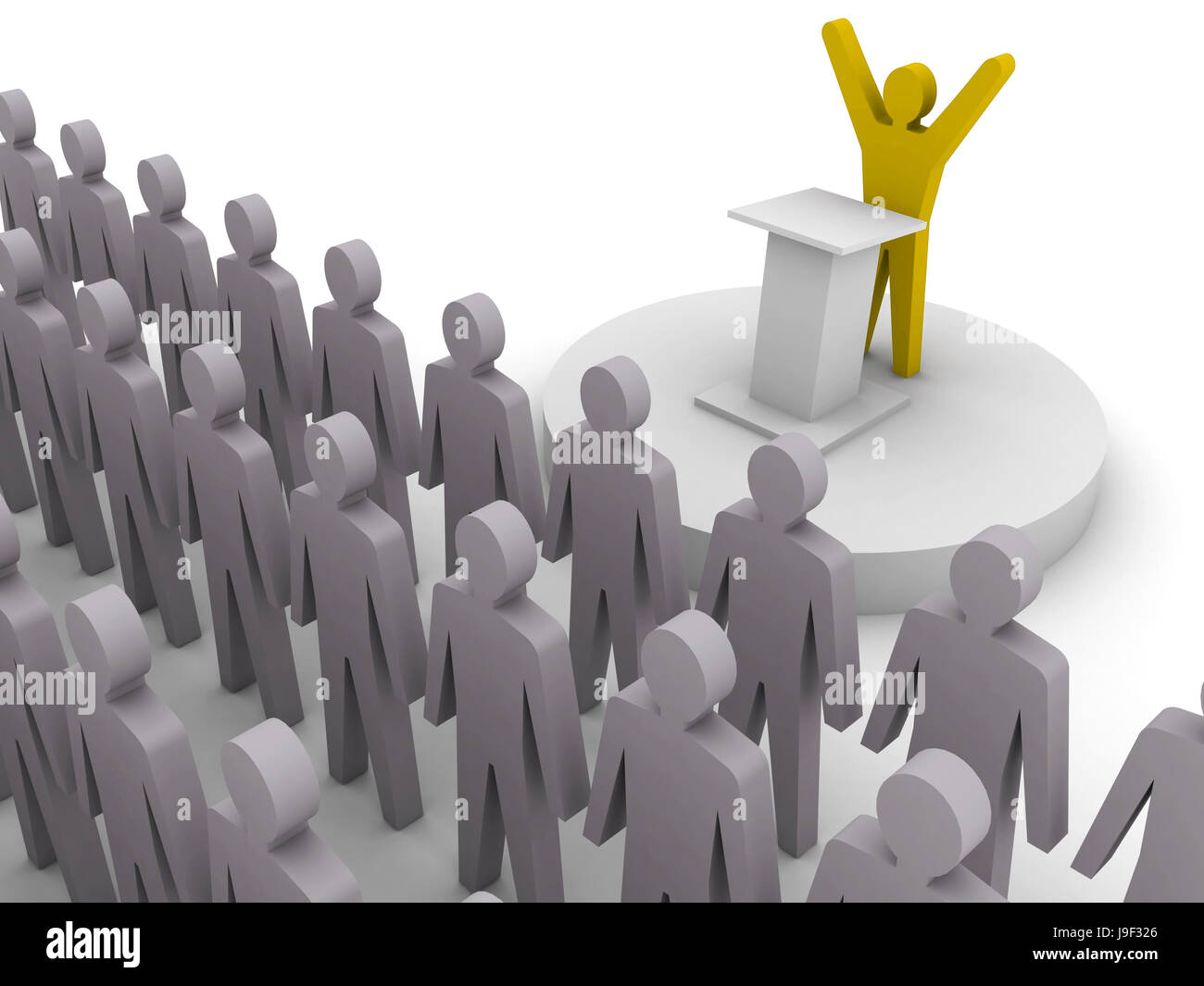 Leader speaking crowd concept 3d hi-res stock photography and images ...