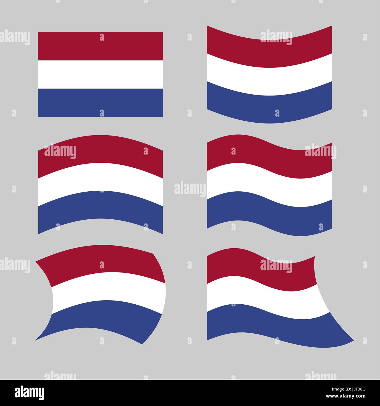 Flag of Netherlands. Set of flags of Netherlands in various forms ...