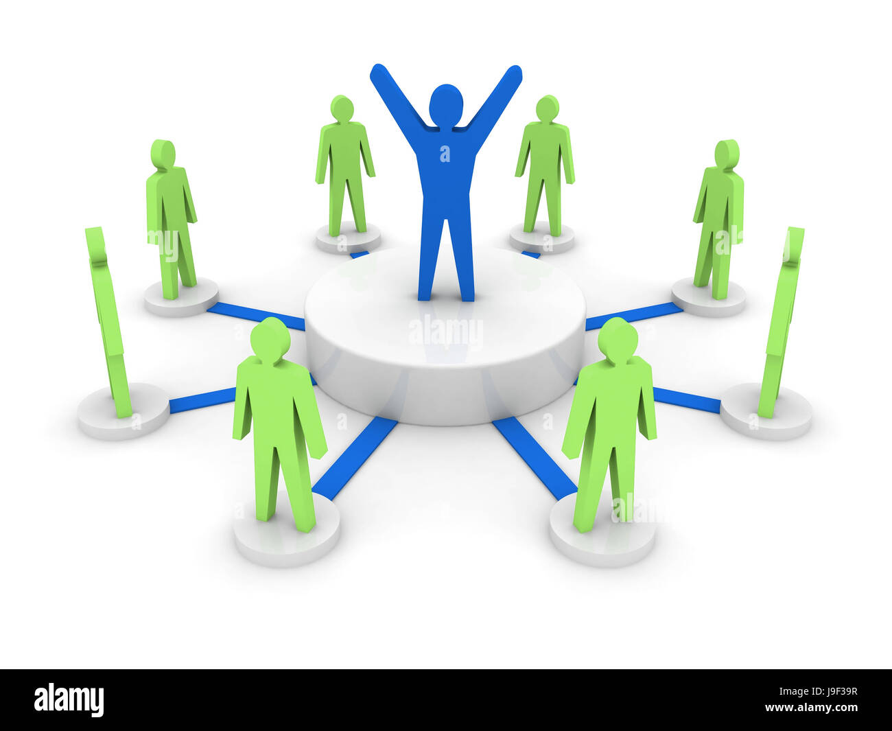 Team leader. Company boss. Teamwork. Concept 3D illustration Stock ...