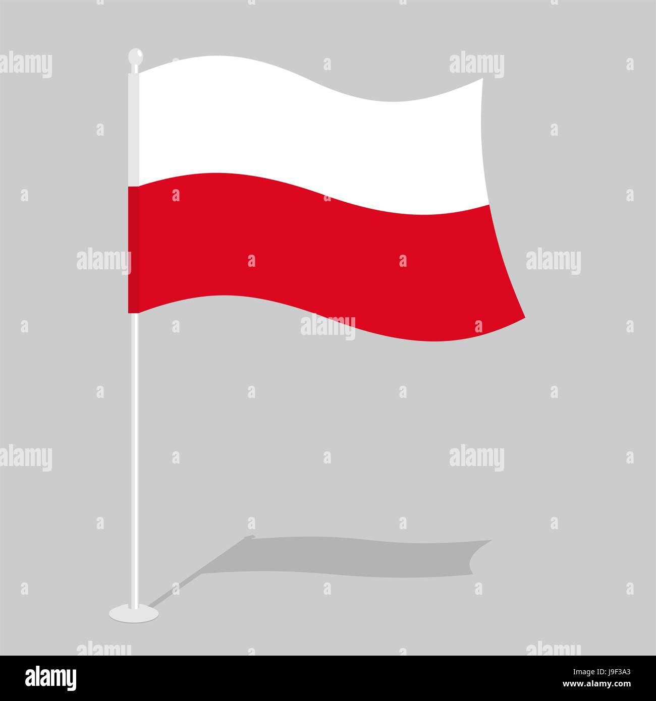 Poland flag. Official national symbol of Polish Republic. Traditional ...