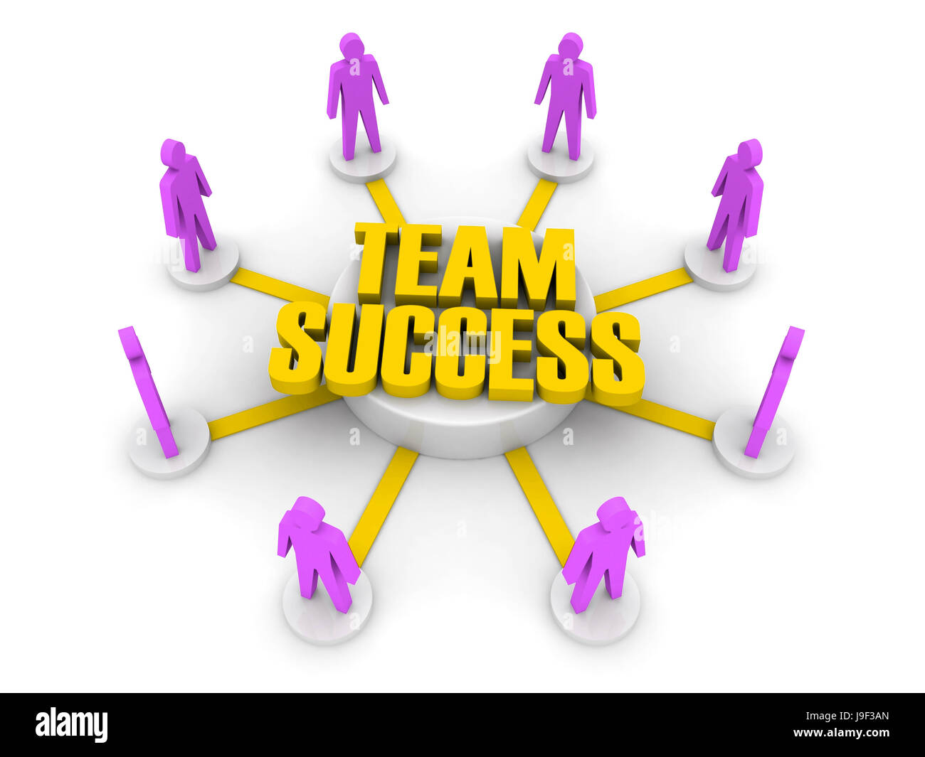 Team success. Concept 3D illustration Stock Photo - Alamy