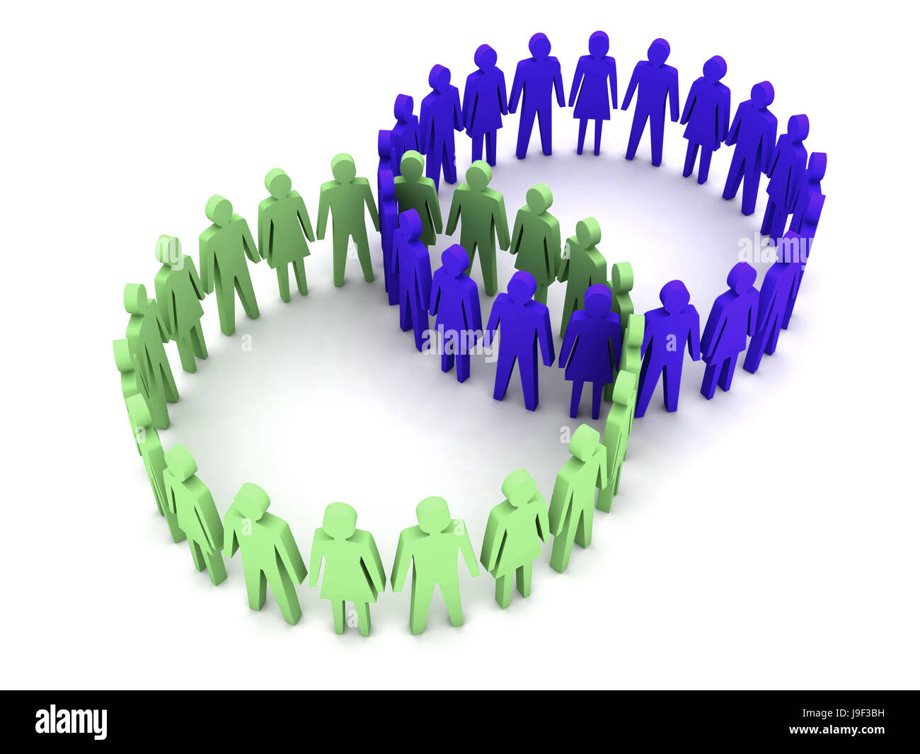 Two different teams connection. Concept 3D illustration Stock Photo - Alamy