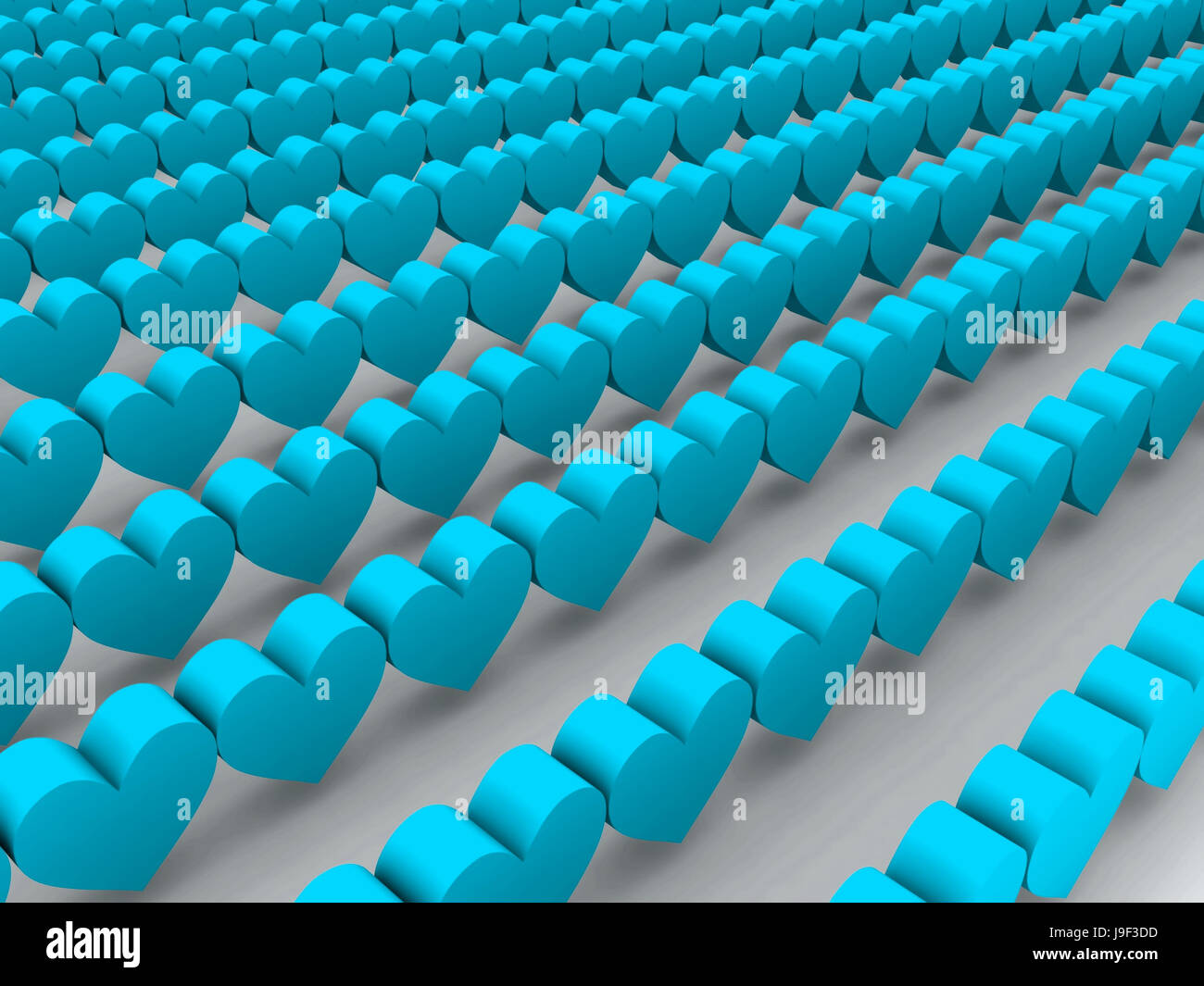 Tranquil hearts. Concept 3D illustration Stock Photo - Alamy