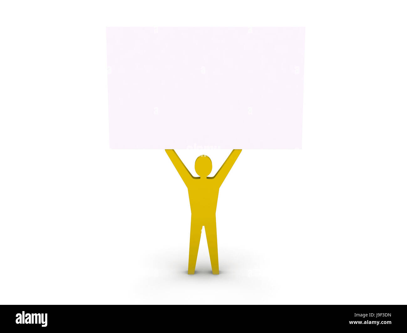 3d man holding sign board hi-res stock photography and images - Alamy