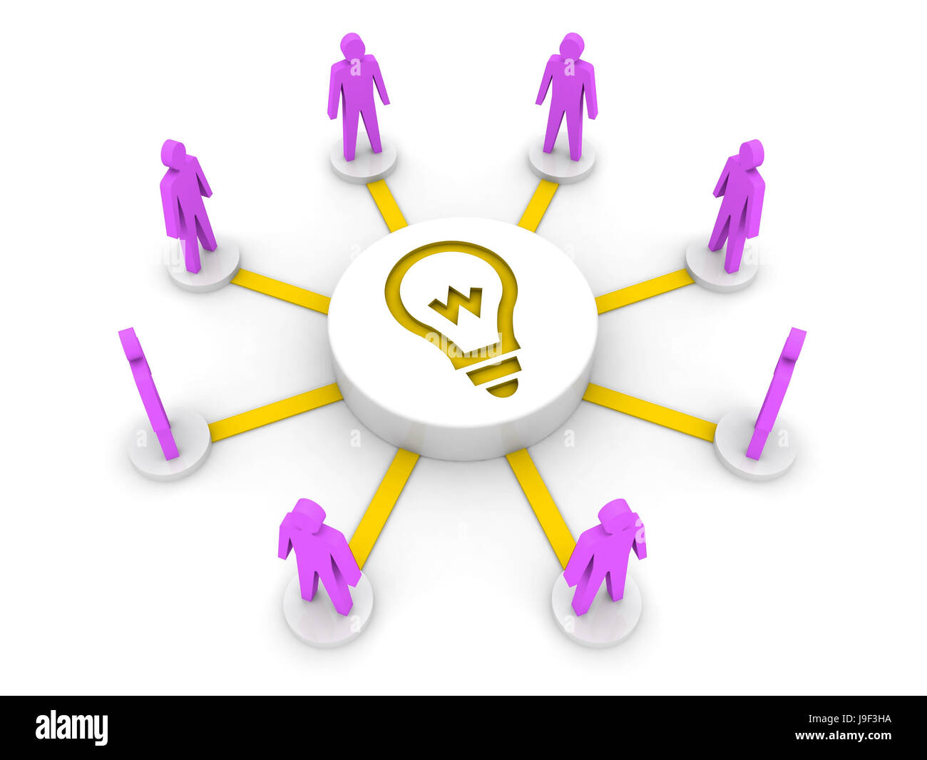 Team idea. Concept 3D illustration Stock Photo - Alamy