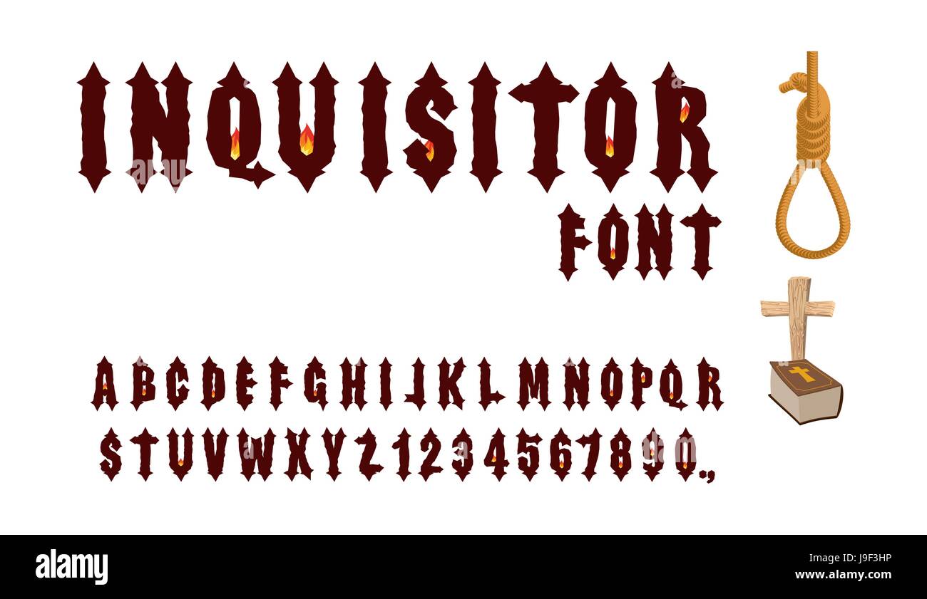 Inquisitor font. Ancient Gothic font. Font for Holy Inquisition ...