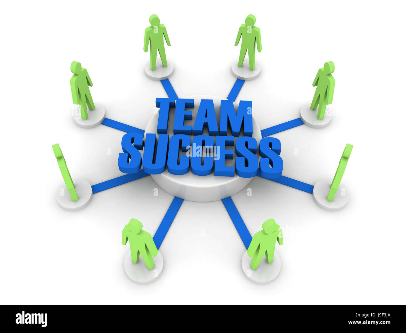 Team success. Concept 3D illustration Stock Photo - Alamy