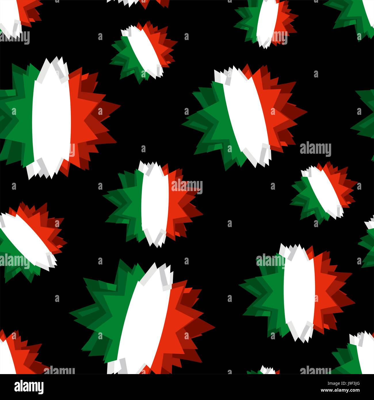 Star flag of Italy seamless pattern. Background of Italian flag ...