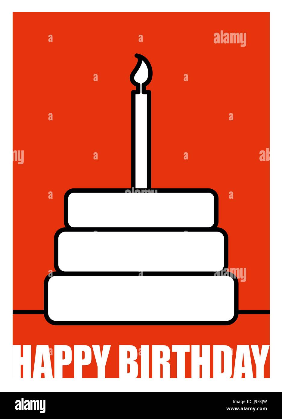 Birthday elements happiness happy Cut Out Stock Images & Pictures - Alamy