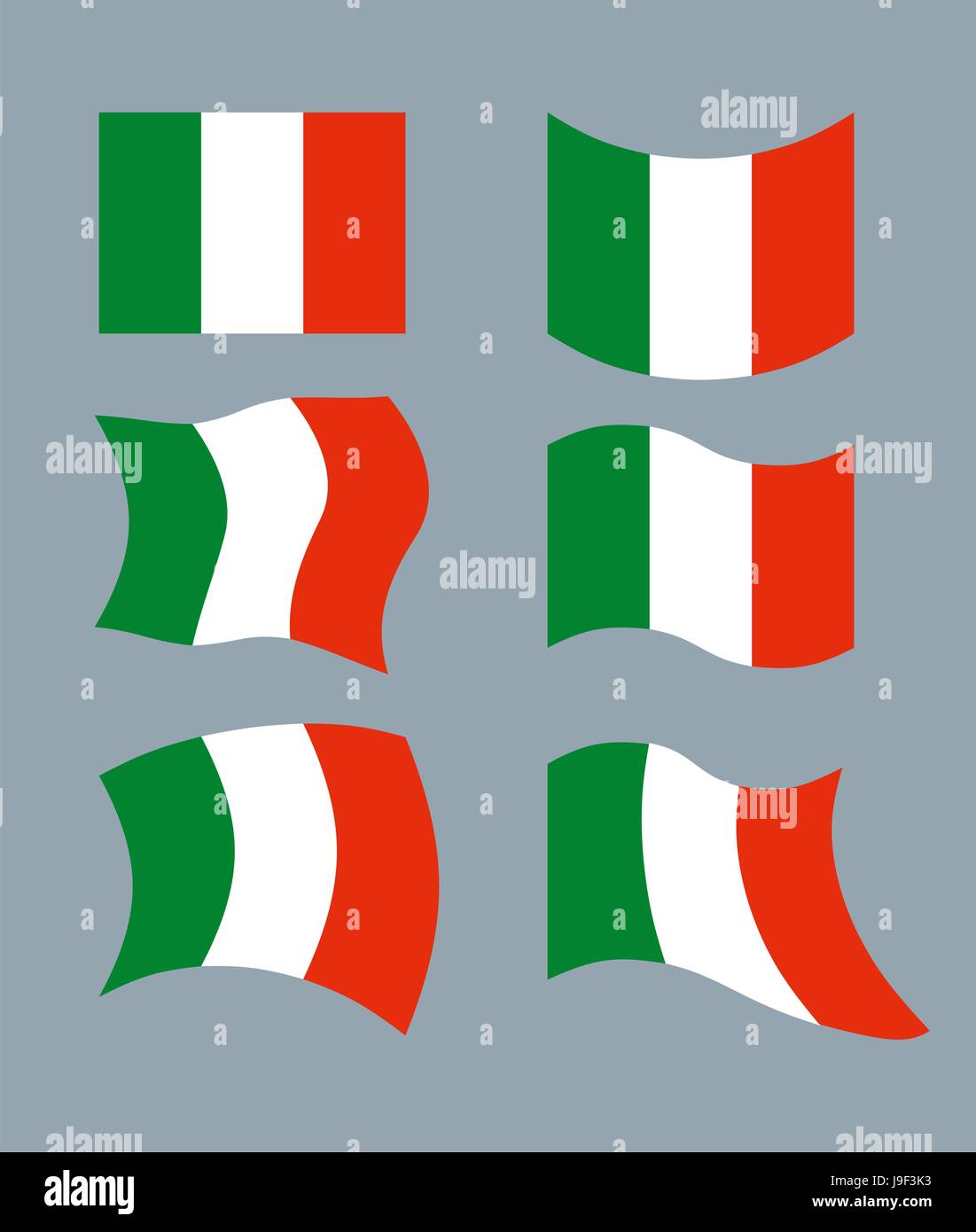 Italy Flag. Developing Italian flag. Set various flags of Italian State ...