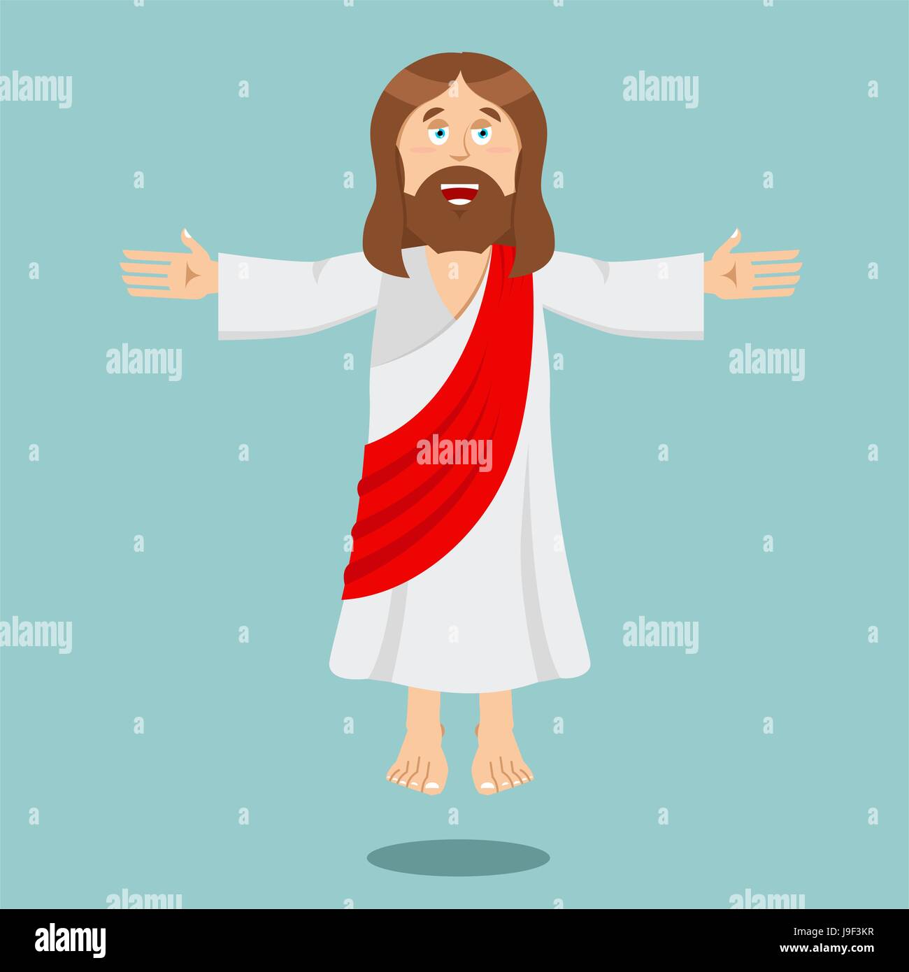 Jesus Christ Cheerful. Son of God. biblical character Jesus of Nazareth ...