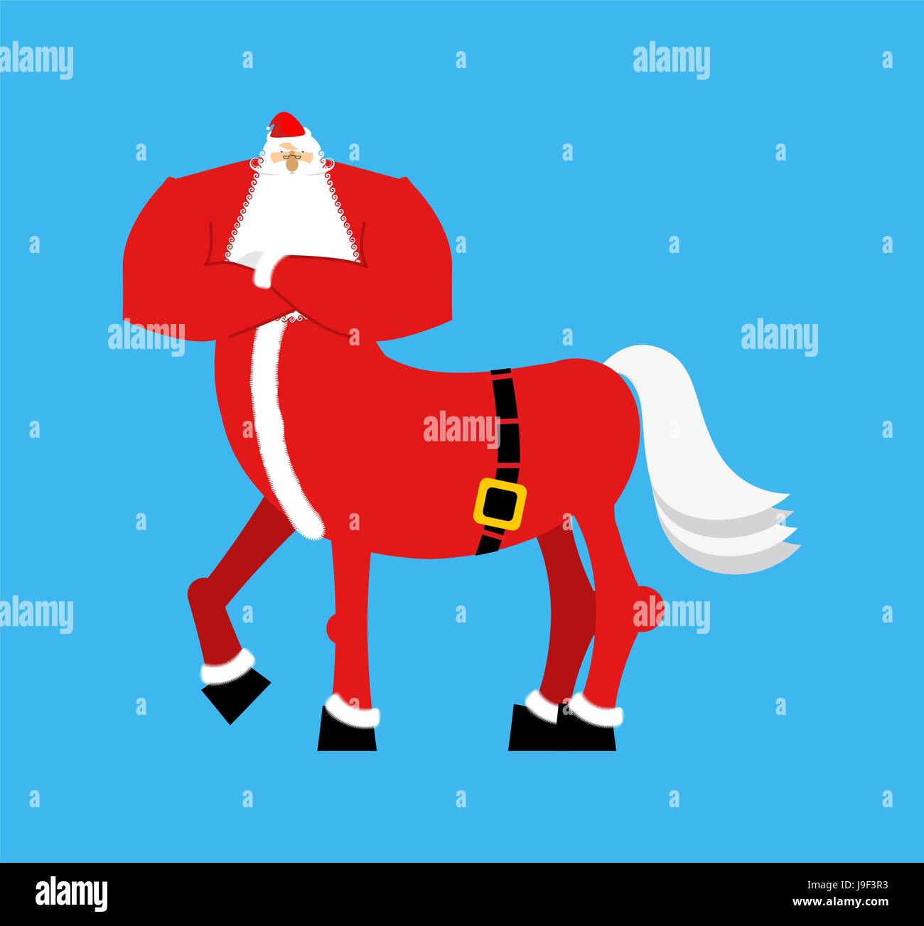 Santa Claus centaur. Santa monster. Half man half horse. Christmas ...