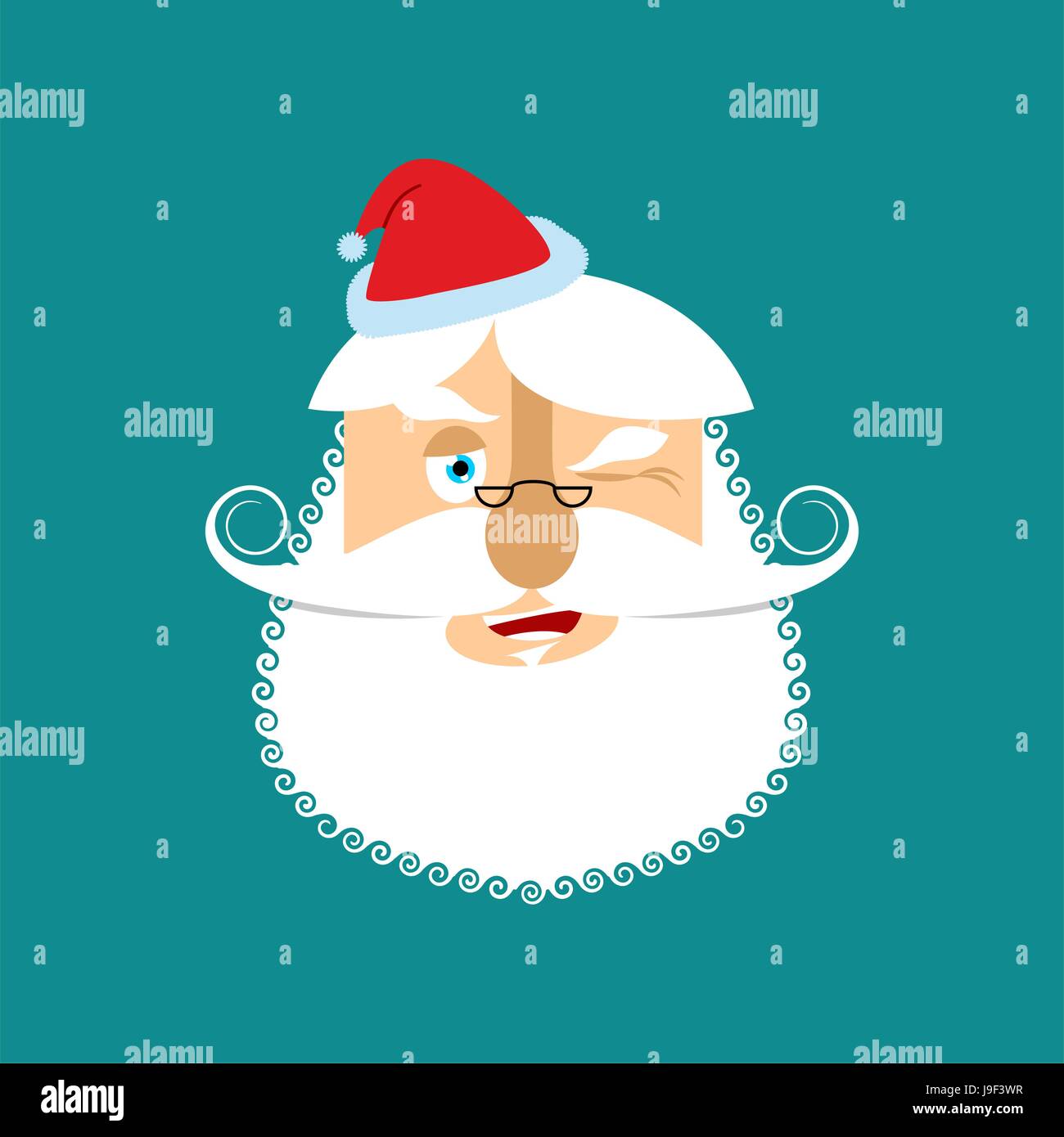 Santa claus emoji icon vector vectors hi-res stock photography and ...