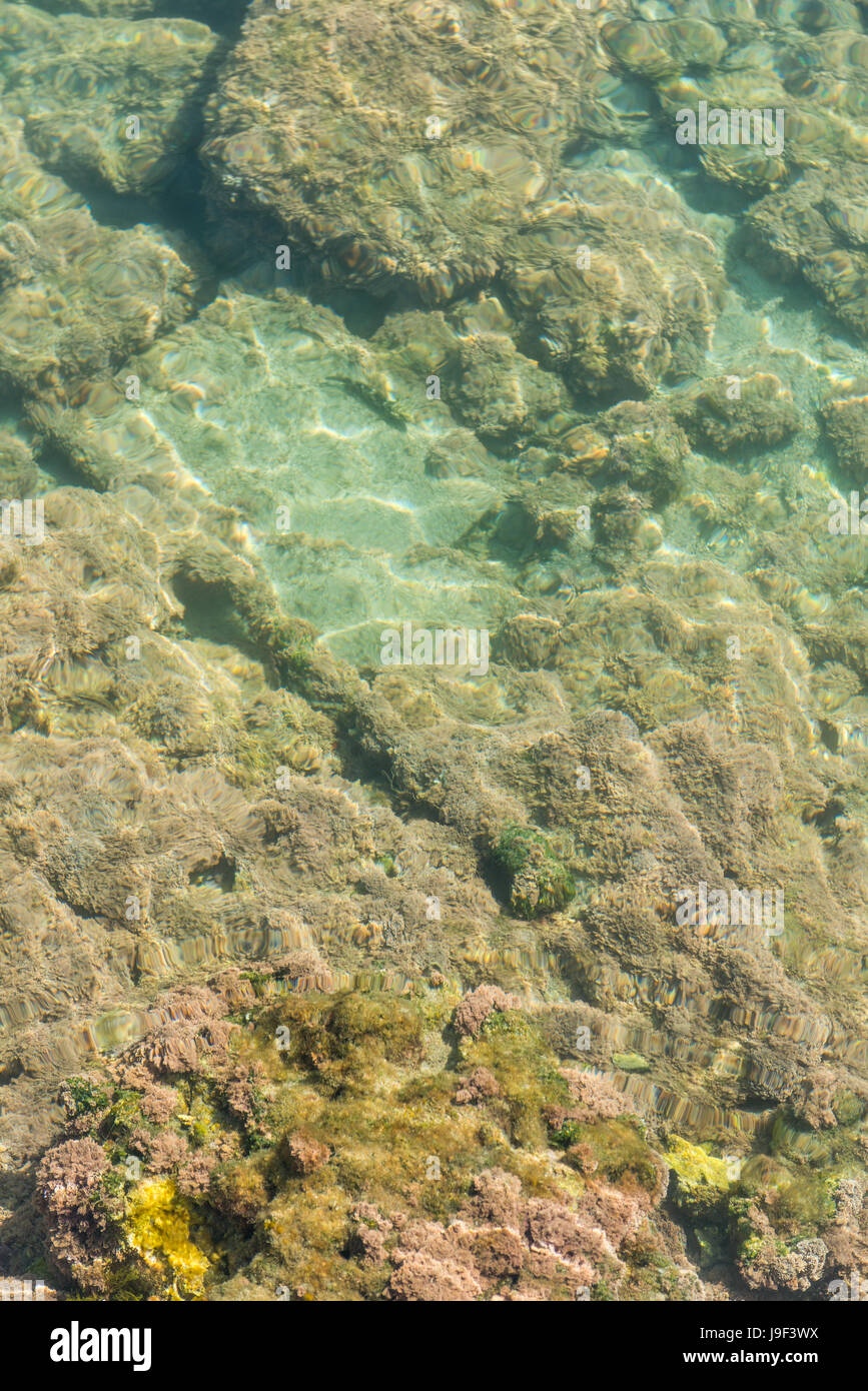 Reflections and patterns of water ripples at sea Stock Photo - Alamy