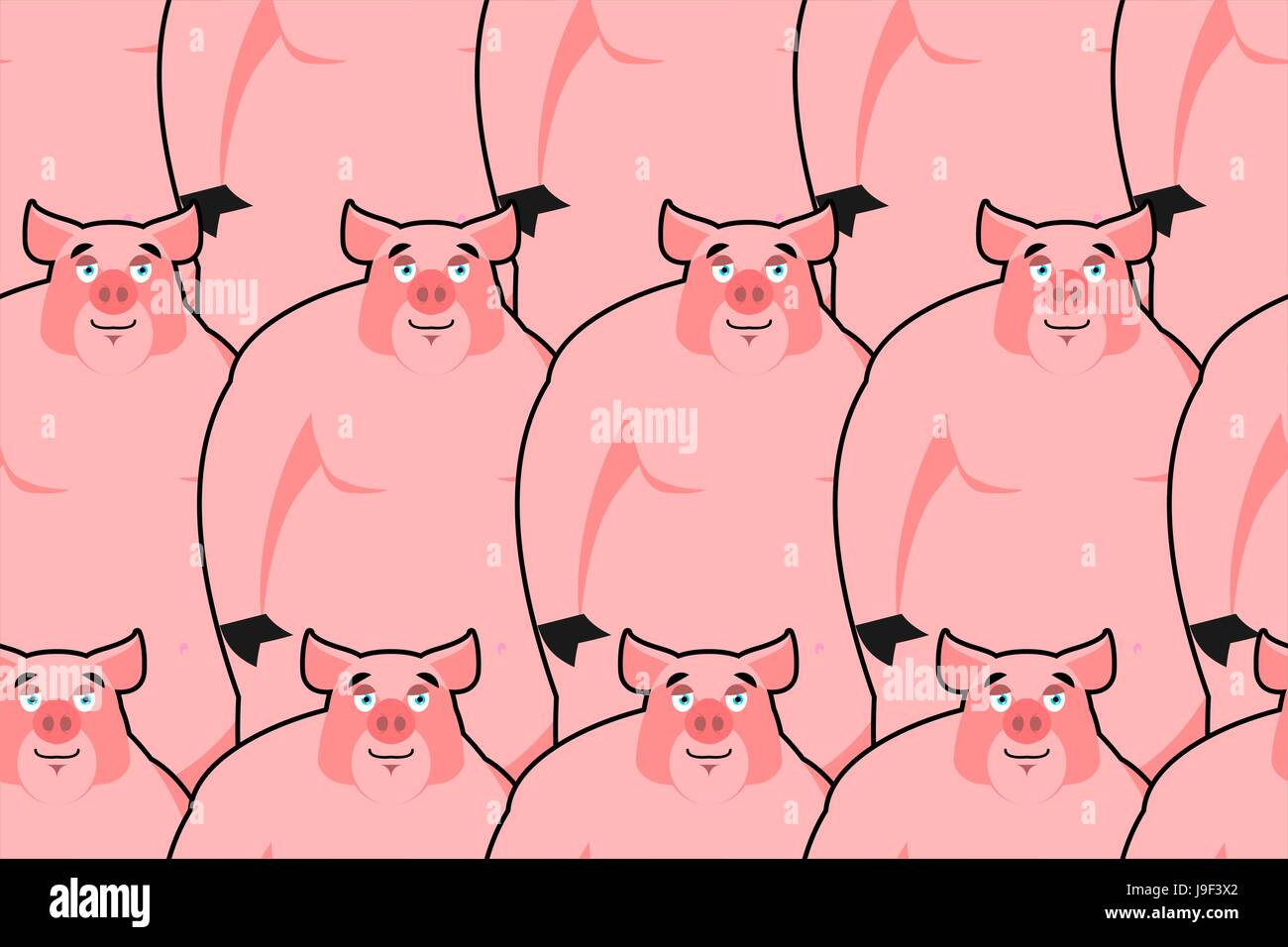 Pig seamless pattern. Piglet background. Farm animal texture. pigs ...