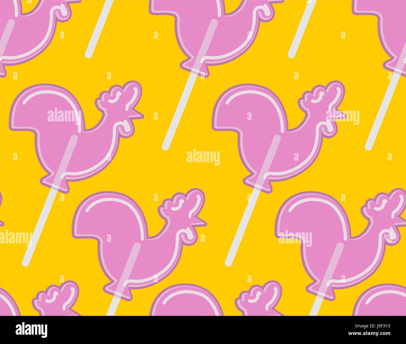 Cockerel candy seamless pattern. Caramel background. Sweet Christmas ...