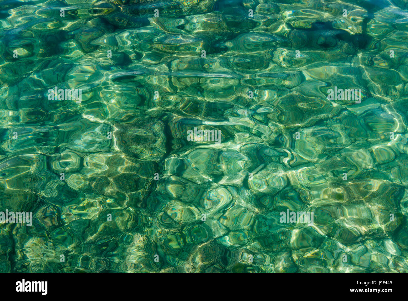 Reflections and patterns of water ripples at sea Stock Photo - Alamy