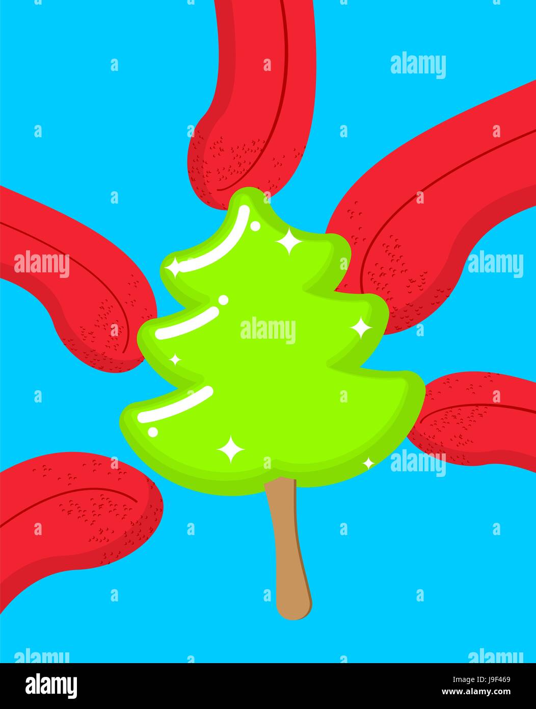 Christmas ice cream on new Stock Vector Images - Alamy
