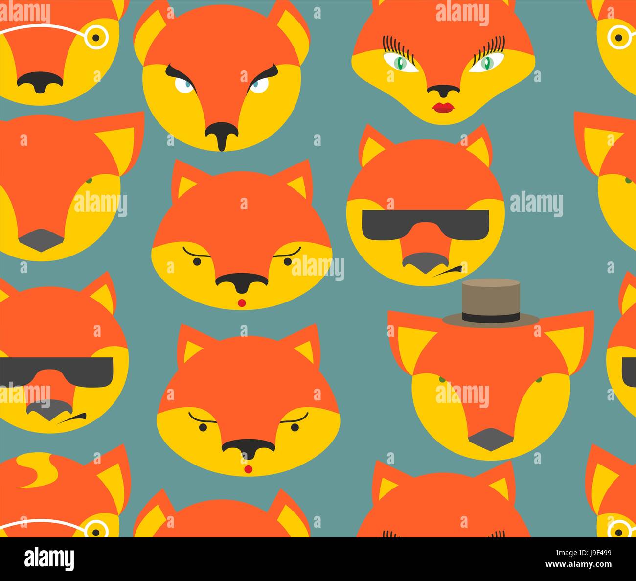 Fox fabric Stock Vector Images - Alamy
