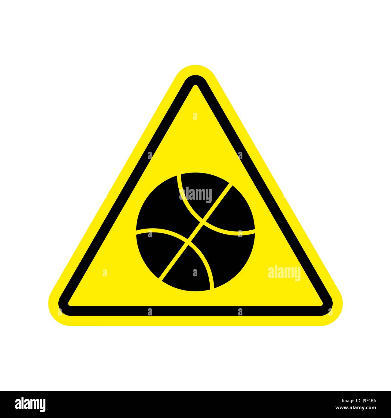 Basketball Warning sign yellow. game Hazard attention symbol. Danger ...