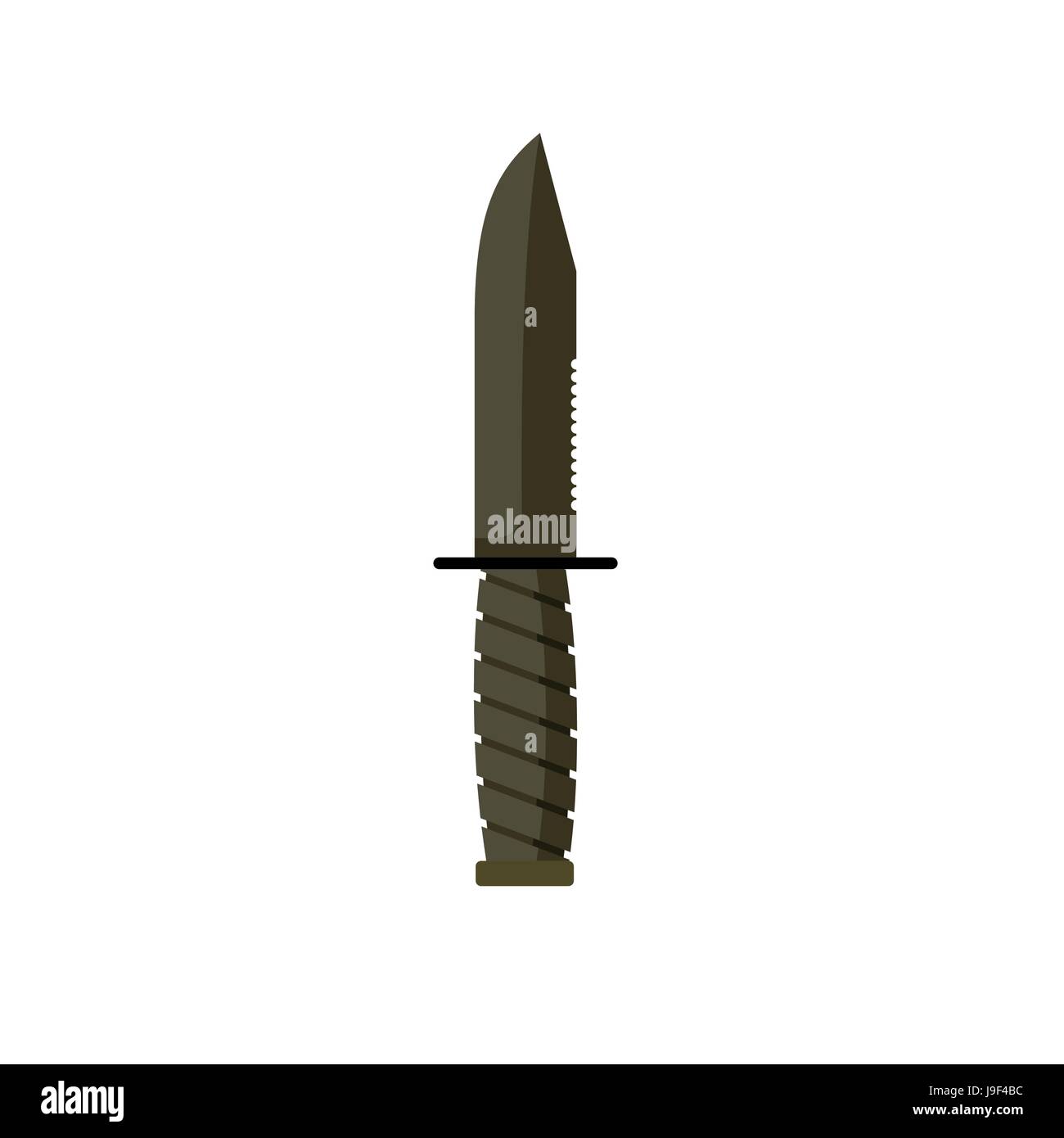 Military knife. Army blade. Soldiers weapon isolated Stock Vector Image ...