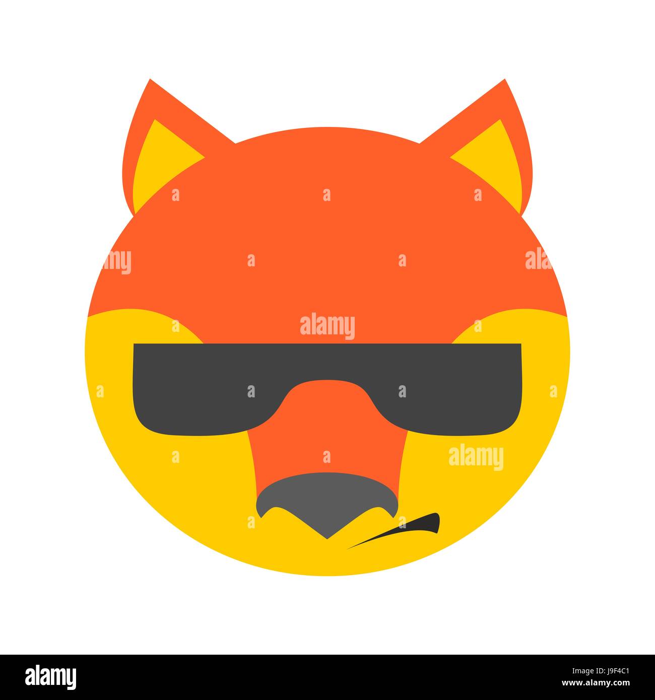 Fox face. Cute she-fox head. element for kids design Stock Vector Image ...