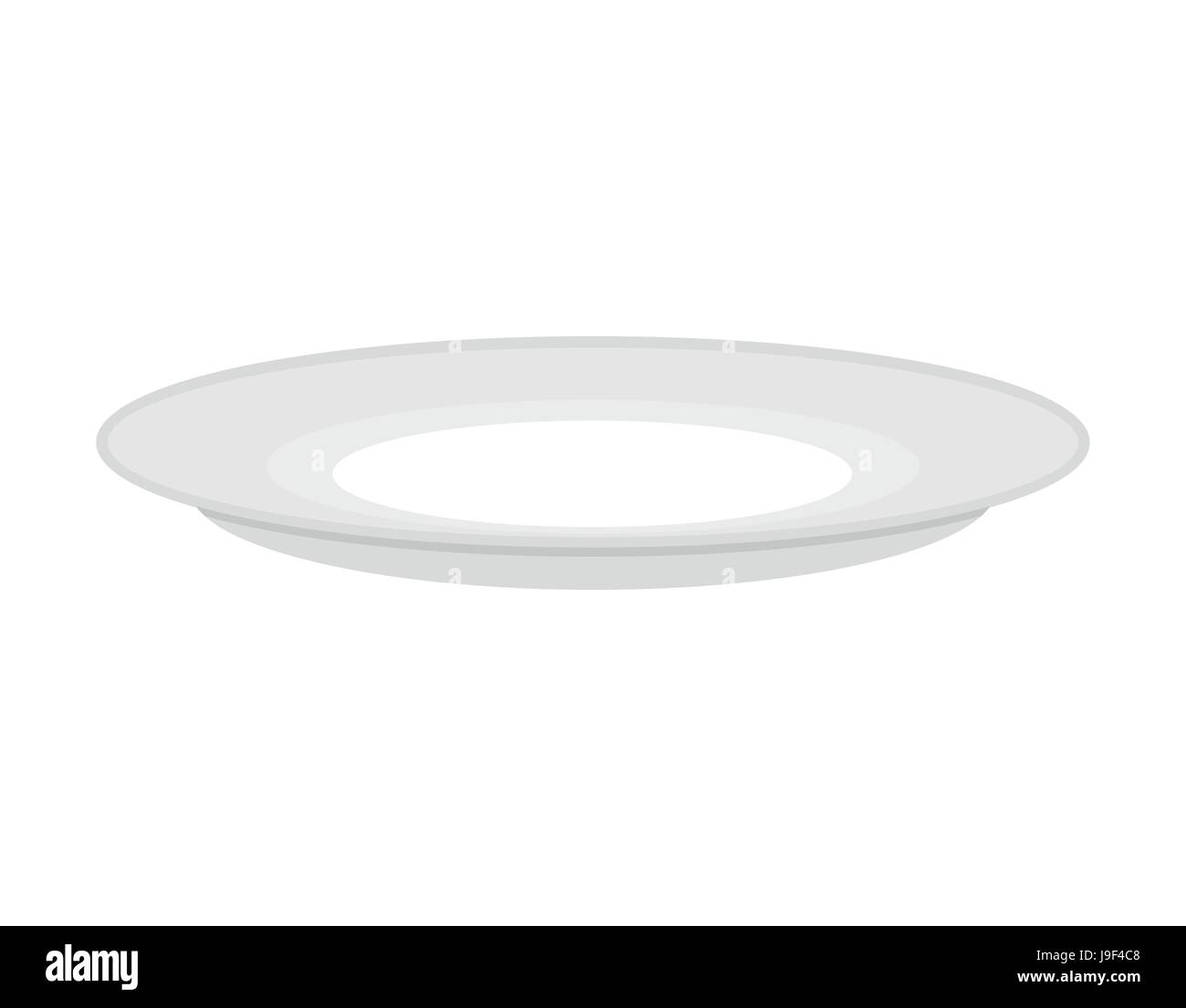 Plate empty isolated. Empty dish. Cutlery to eat on white background ...