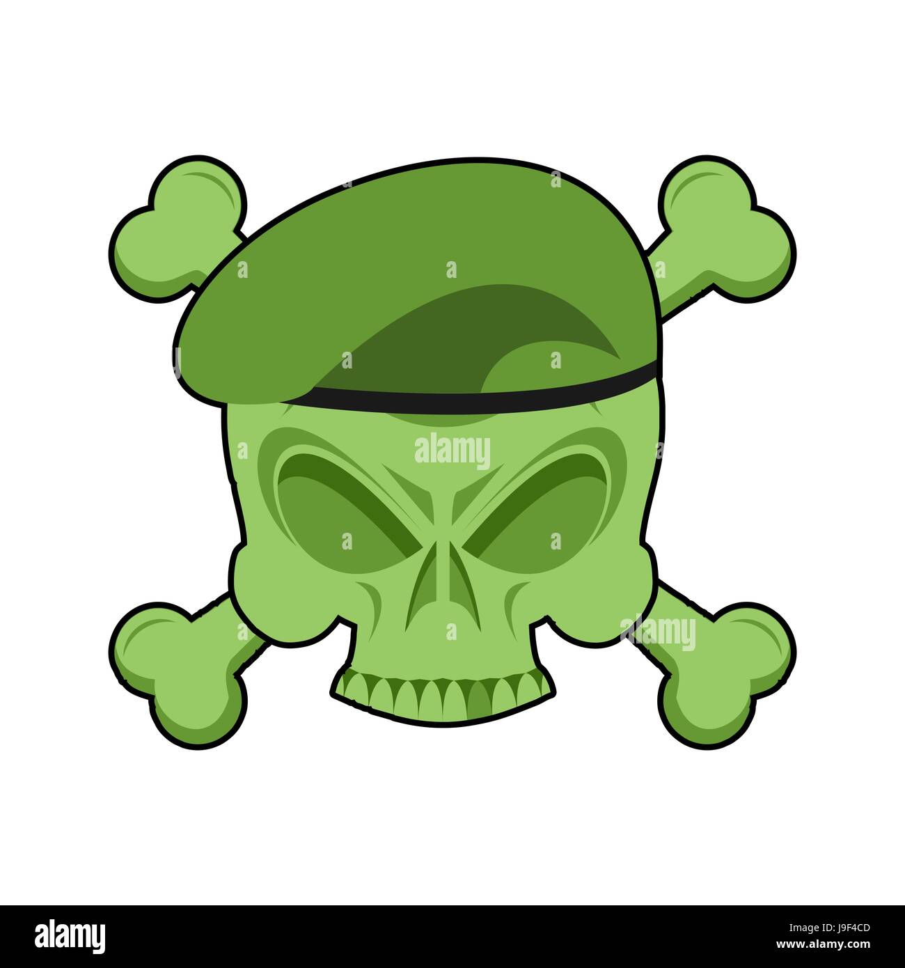 Military emblem. Army logo for special troops. Soldiers badge. Skull in ...