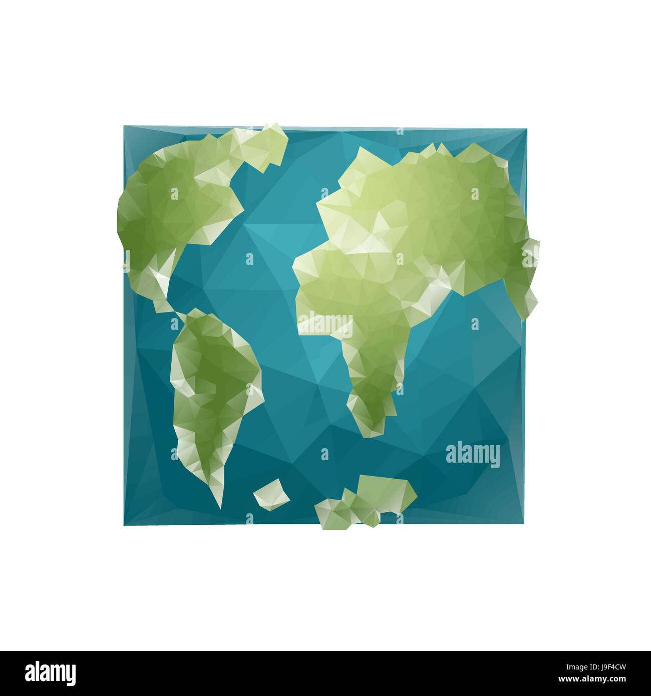 Earth Polygon. Planet geometric figure square. Abstract universe Stock ...
