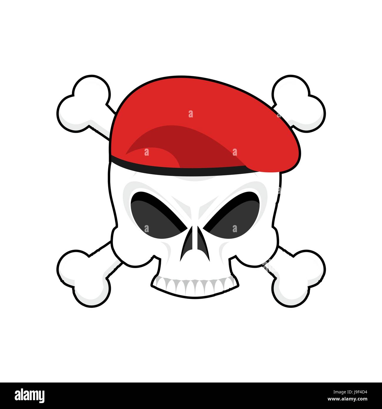 Military emblem. Army logo for special troops. Soldiers badge. Skull in ...
