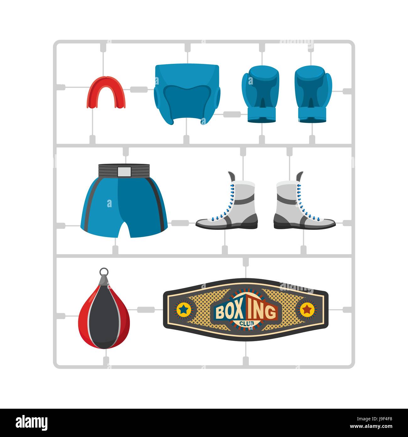 Boxing set Plastic Model kit. Collection champion. Gloves and ...