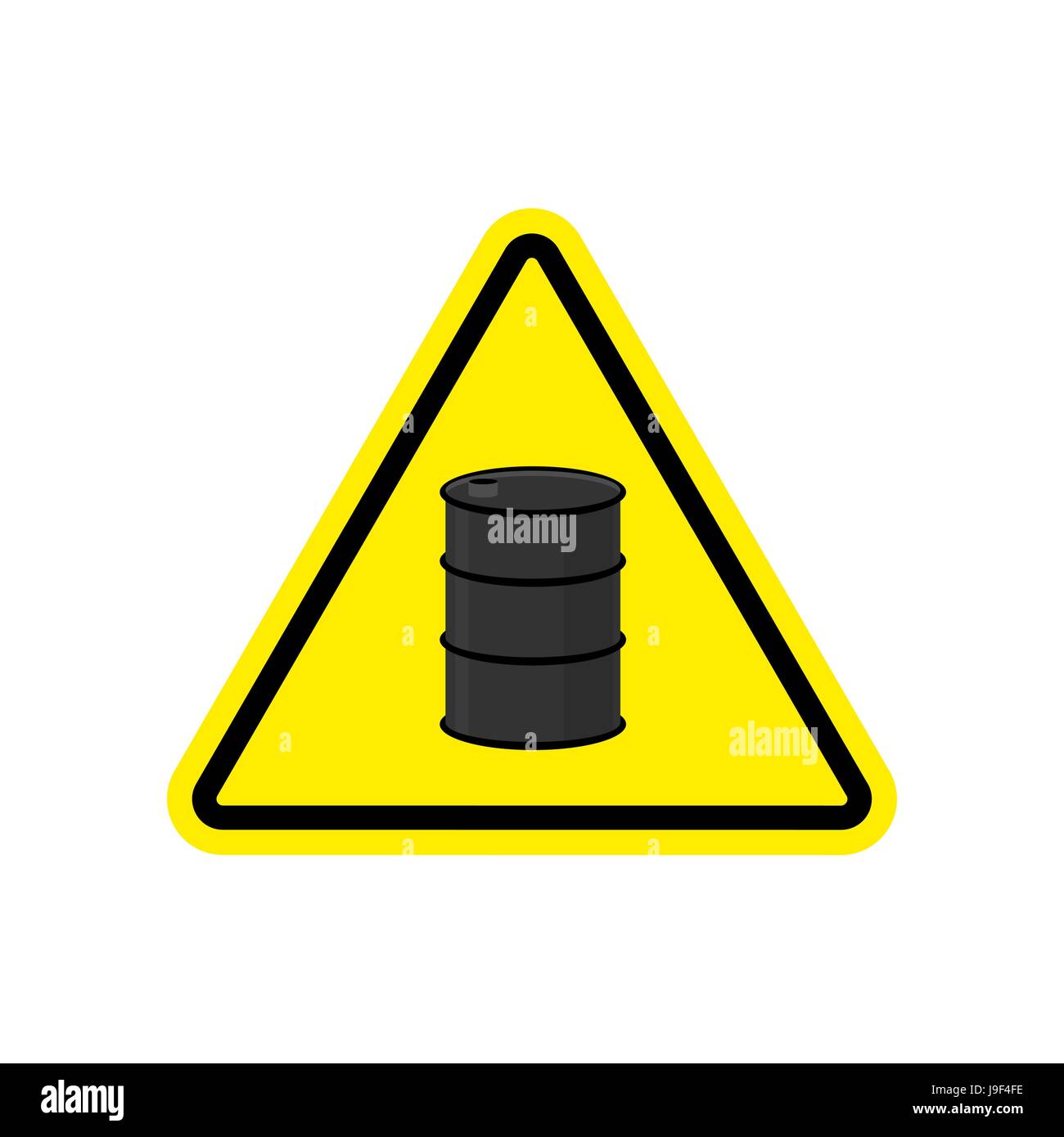 Oil Attention sign. Symbol warning of dangerous petrol barrel. Danger ...