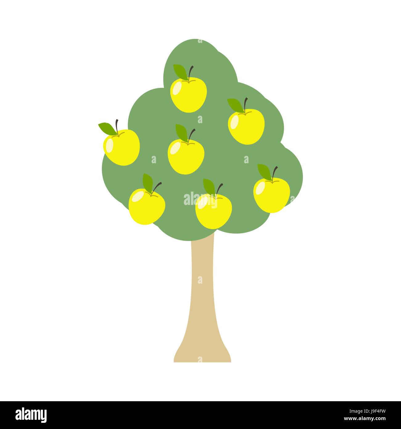 Large apple tree Stock Vector Images - Alamy
