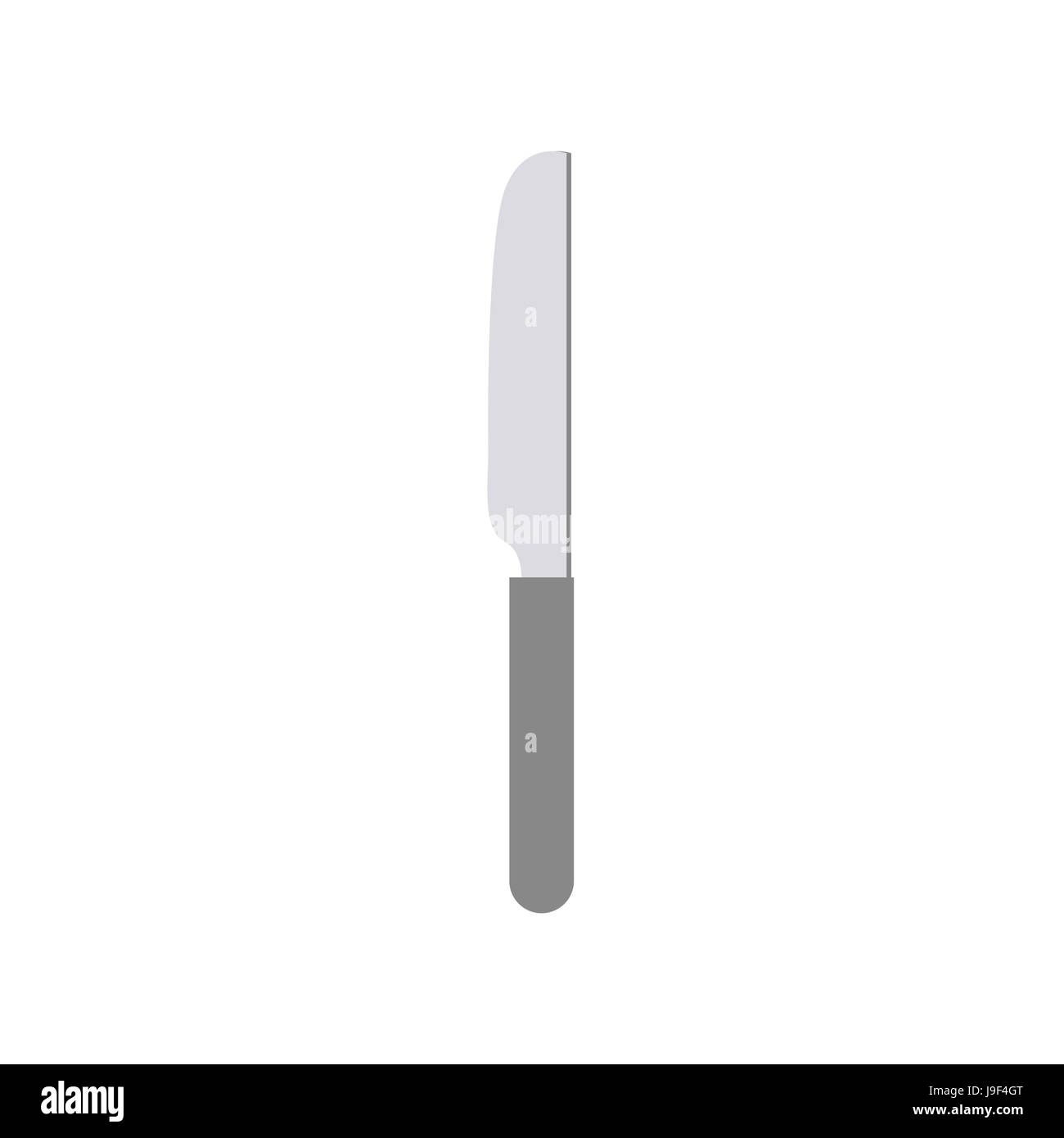 knife Table isolated. Cutlery to eat on white background Stock Vector ...