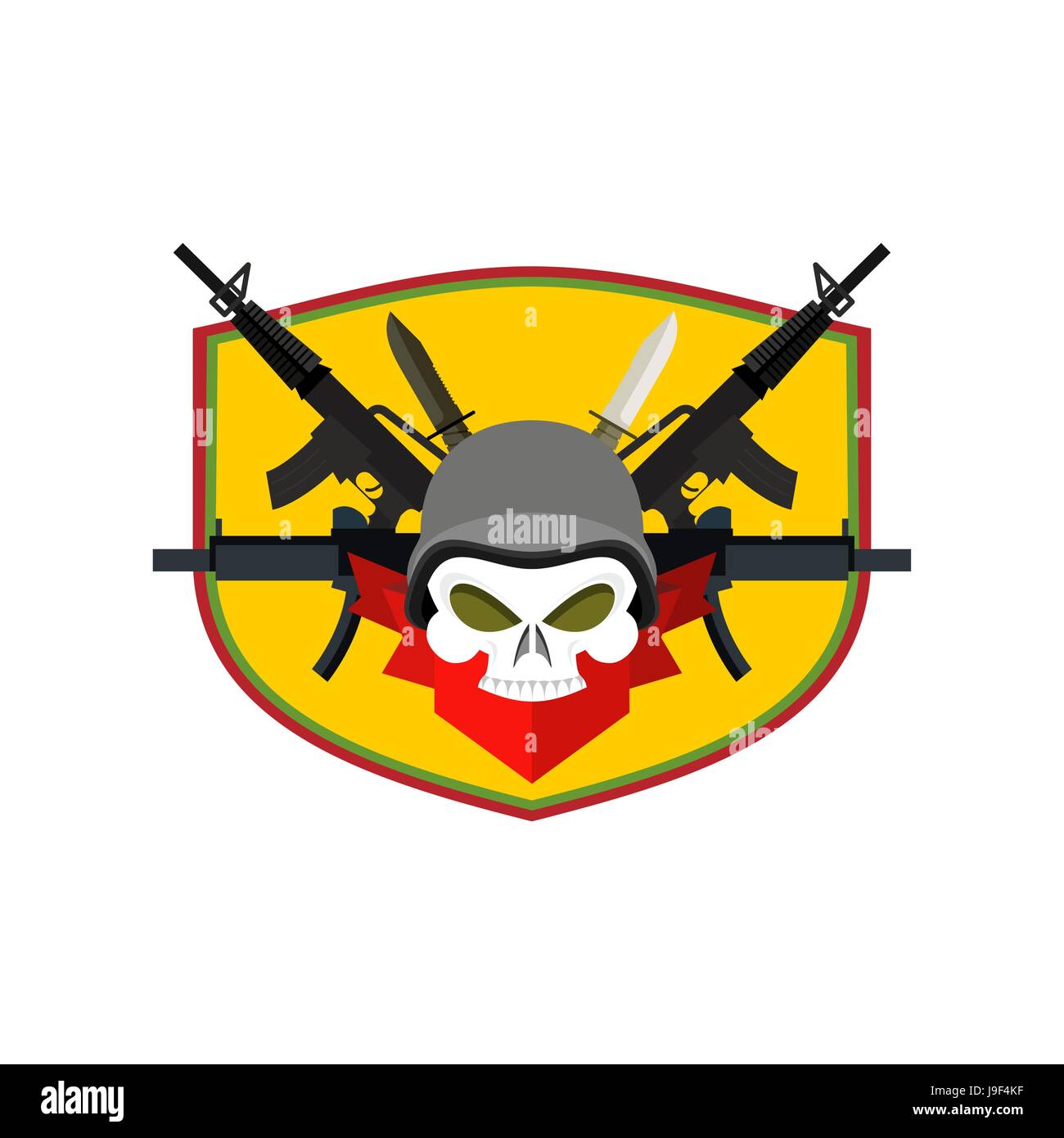 Army logo Skull. Soldiers badge. Military emblem. Wings and weapons ...