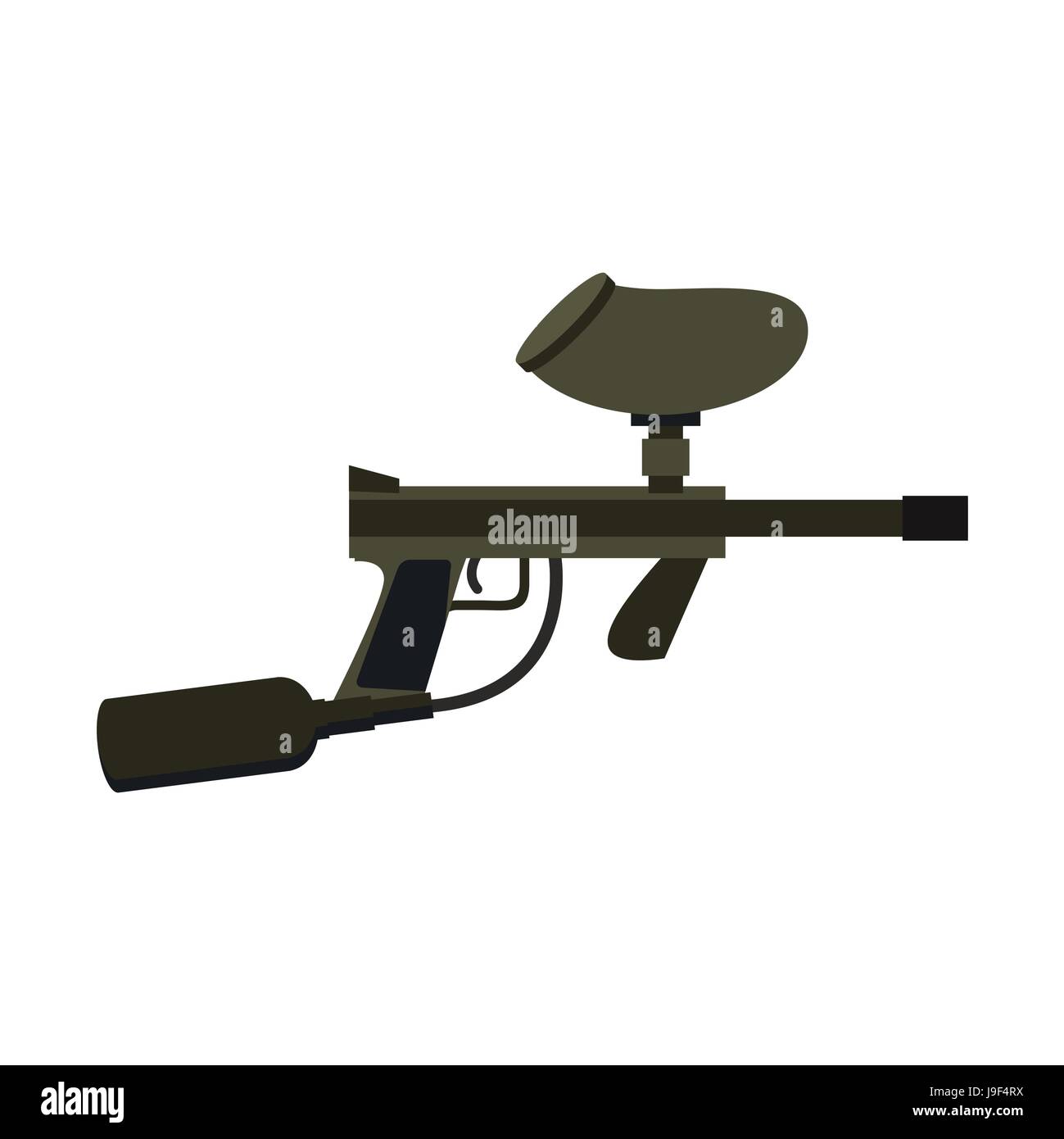 Paintball gun isolated. Sports weapons. Play rifle Stock Vector Image ...