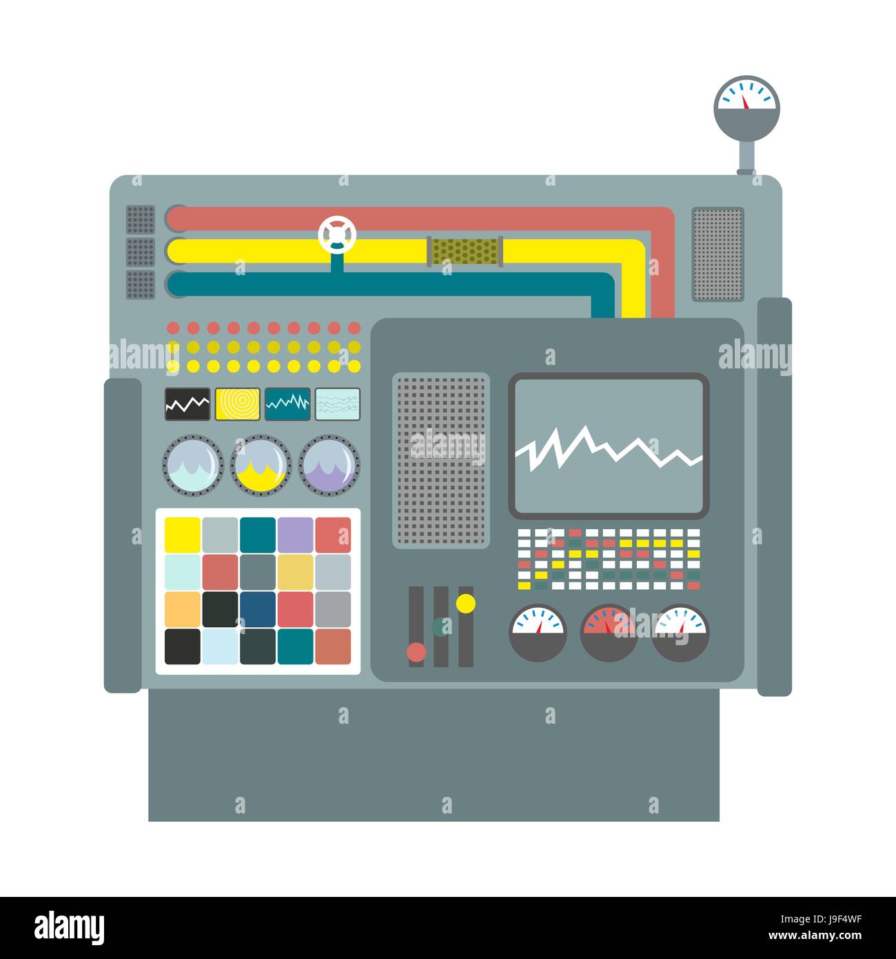 Industrial machinery. Construction equipment factory. Panel production ...