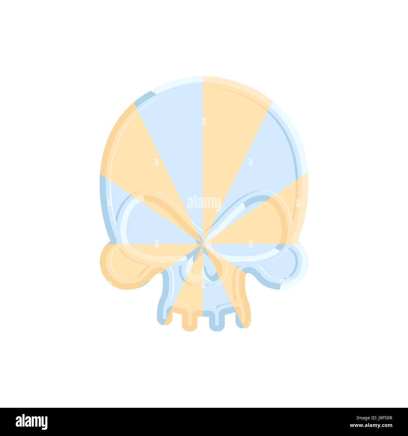 Caramel skull. Sweet skeleton head. Halloween Scary candy Stock Vector ...