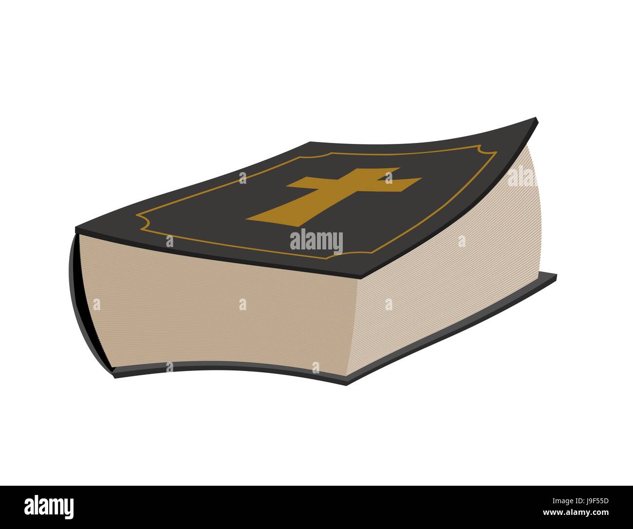 Bible isolated. Holy book on white background. Psalms with cross Stock ...